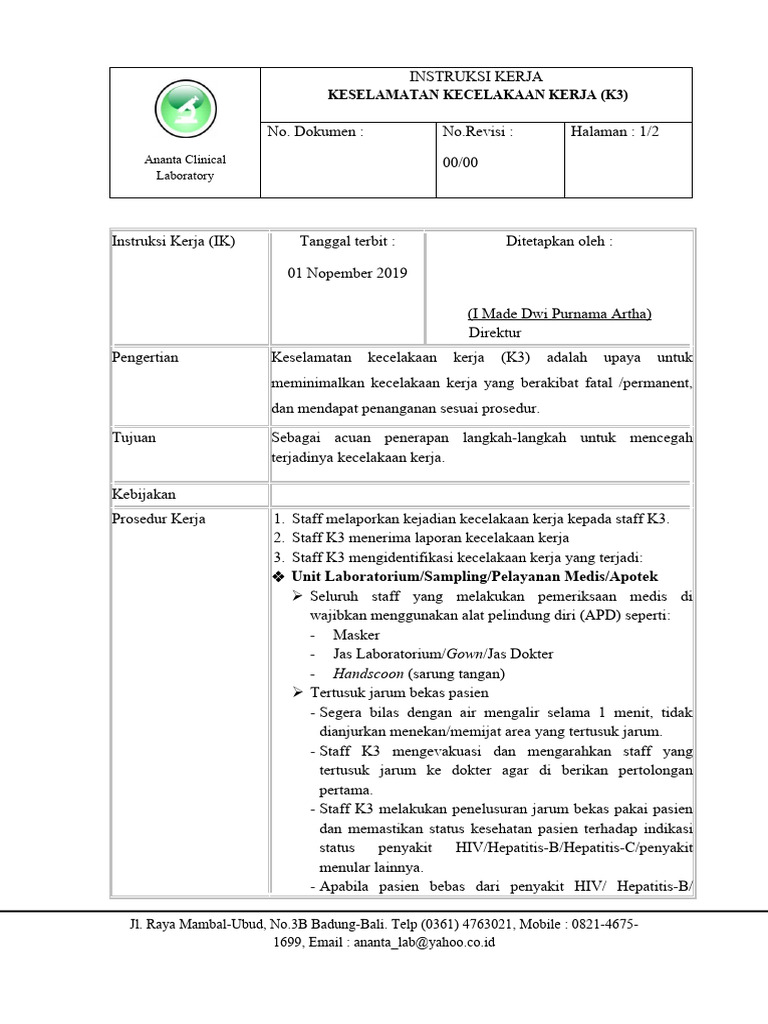 Ik - Keselamatan Kecelakaan Kerja (K3) | PDF