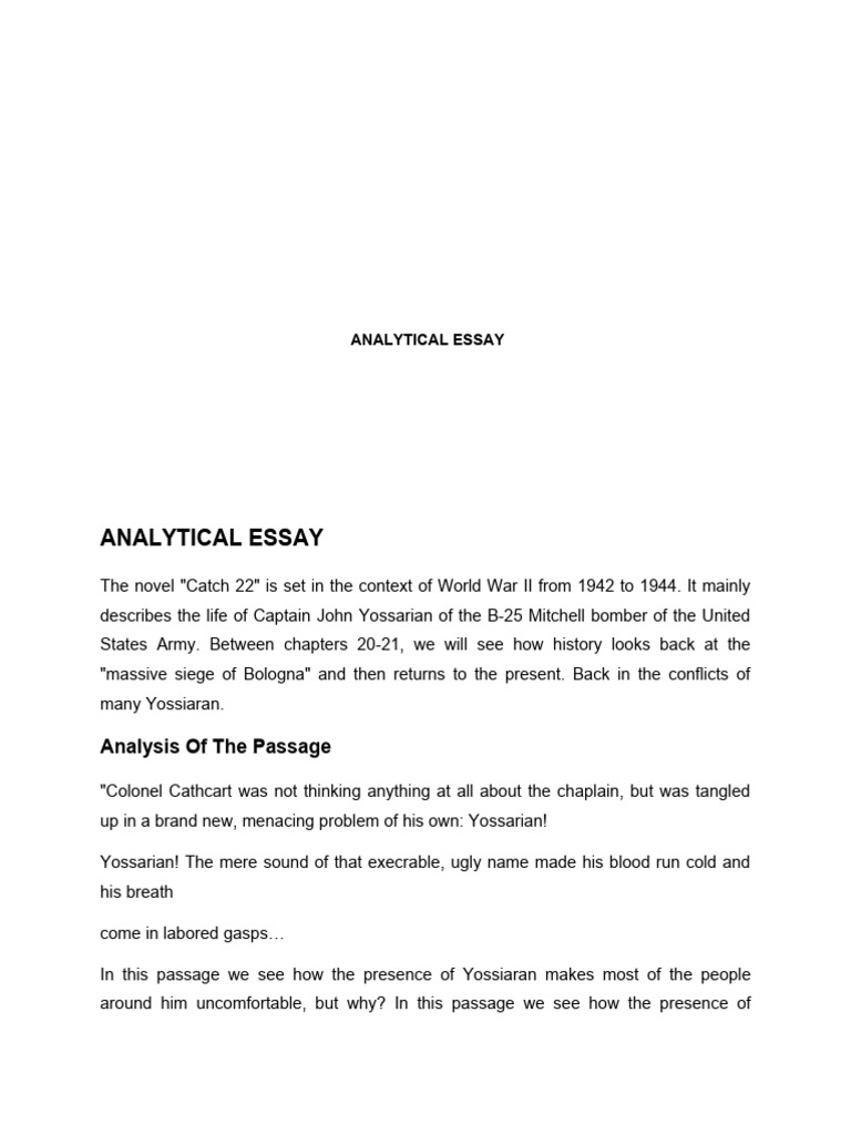 Analitical Essay | PDF