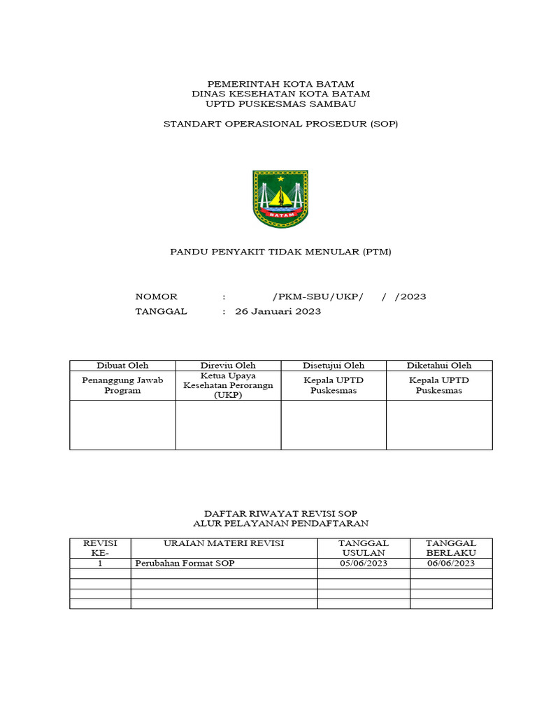 Sop Pandu PTM 2023 Format Baru | PDF