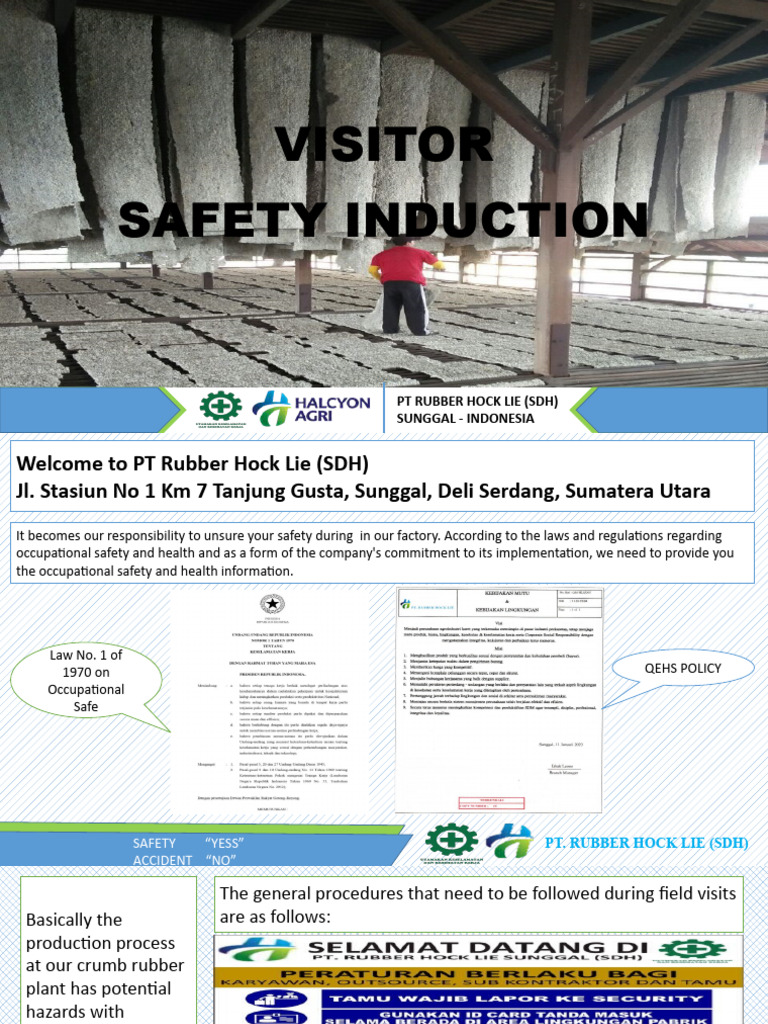 Safety Induction PT Rubber Hock Lie (SDH) | PDF