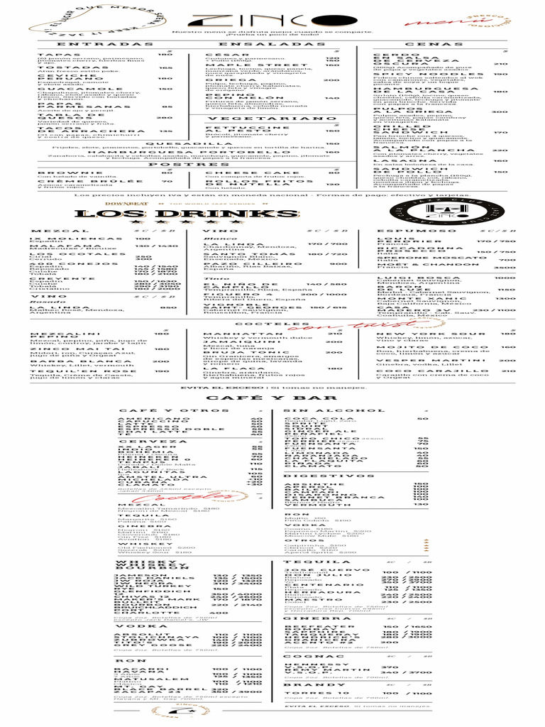 Menu Tarde Bohemia | PDF