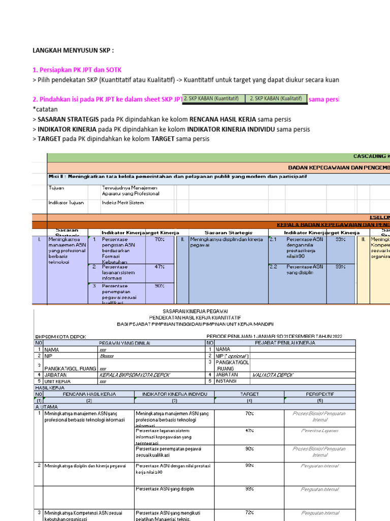 Form Skp Permenpan Rb Nomor 6 Tahun 2022 All Pdf