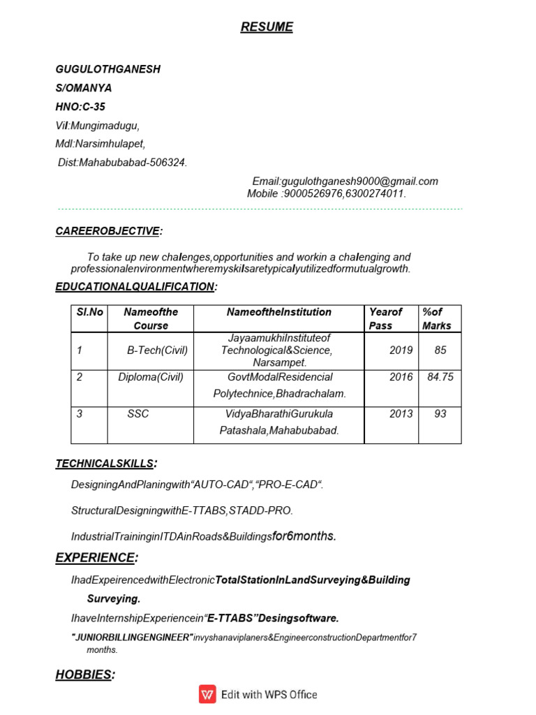 GANESH_RESUME_NEW 2021 (6) | PDF