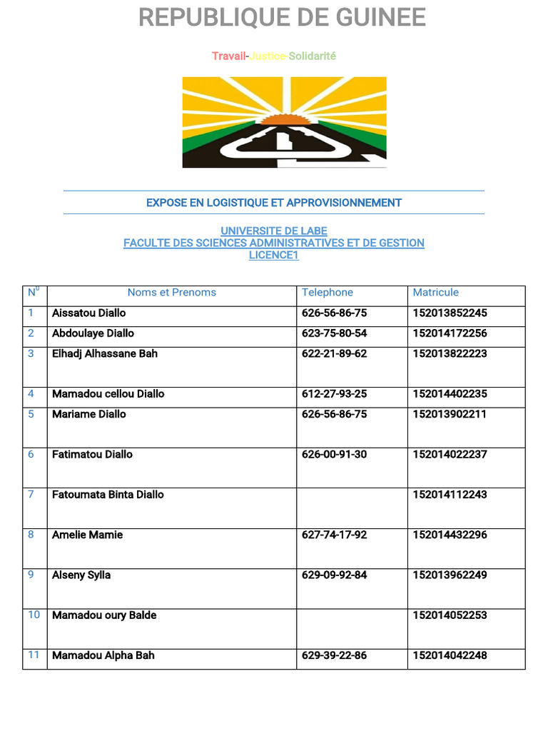 Expose en Logistique Et Approvisionnement | PDF