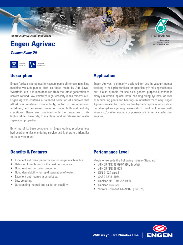 Engen Agrivac - TDS (Vacuum Pump Oil) | PDF