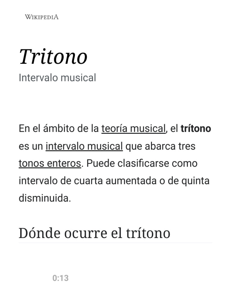 Tritono - Wikipedia, La Enciclopedia Libre | PDF