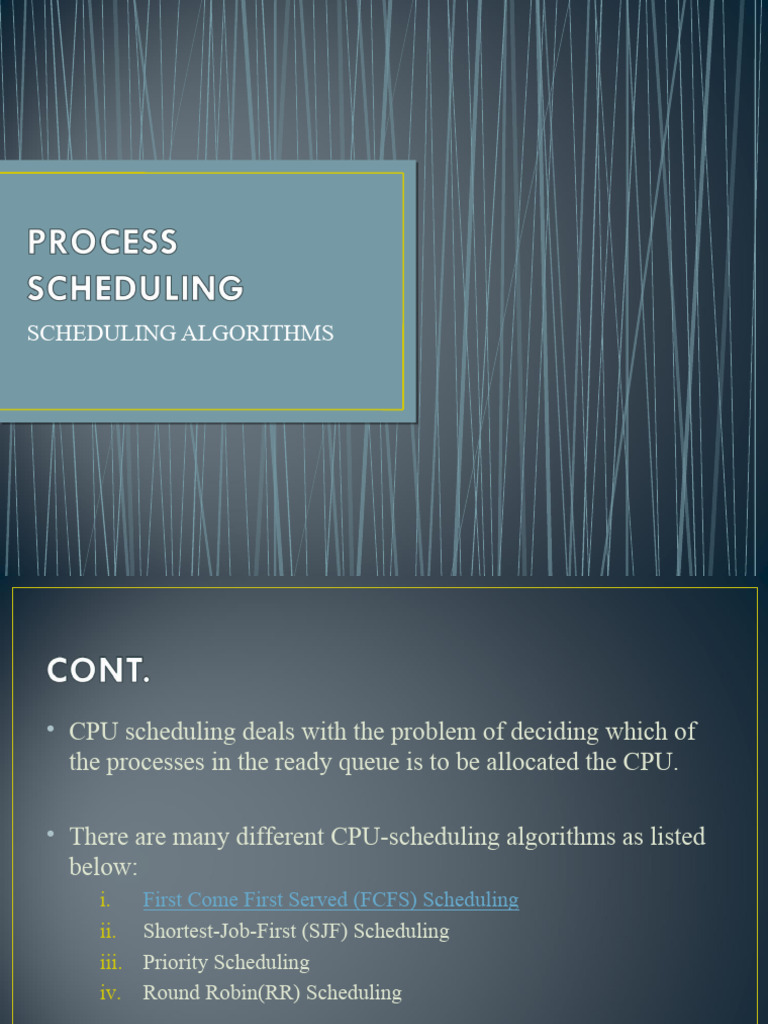 Scheduling Algorithms | PDF