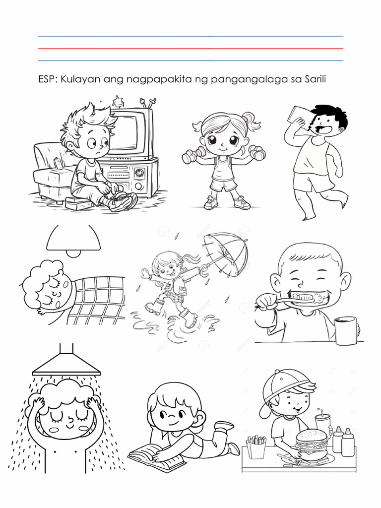 ESP Kulayan Ang Nagpapakita NG Pangangalaga Sa Sarili | PDF