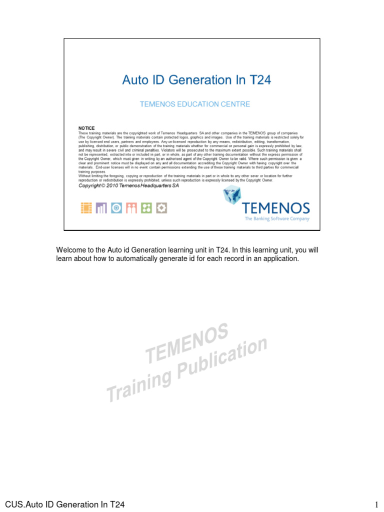 T24 Document For Learning | PDF
