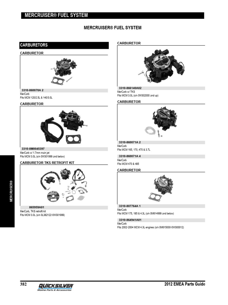 Dokumen - Tips - Mercarb W Tks Mercarb Mercruiser Fuel Tks Retrofit Kit ...