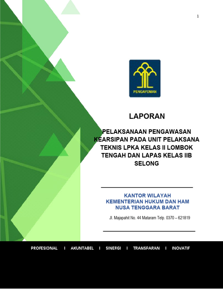 Laporan RKT Pengawasan Kearsipan b03 | PDF | Komputer