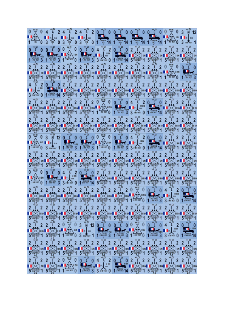 French 44th Division D'infanterie Counter Print Sheet May 10 1940 | PDF