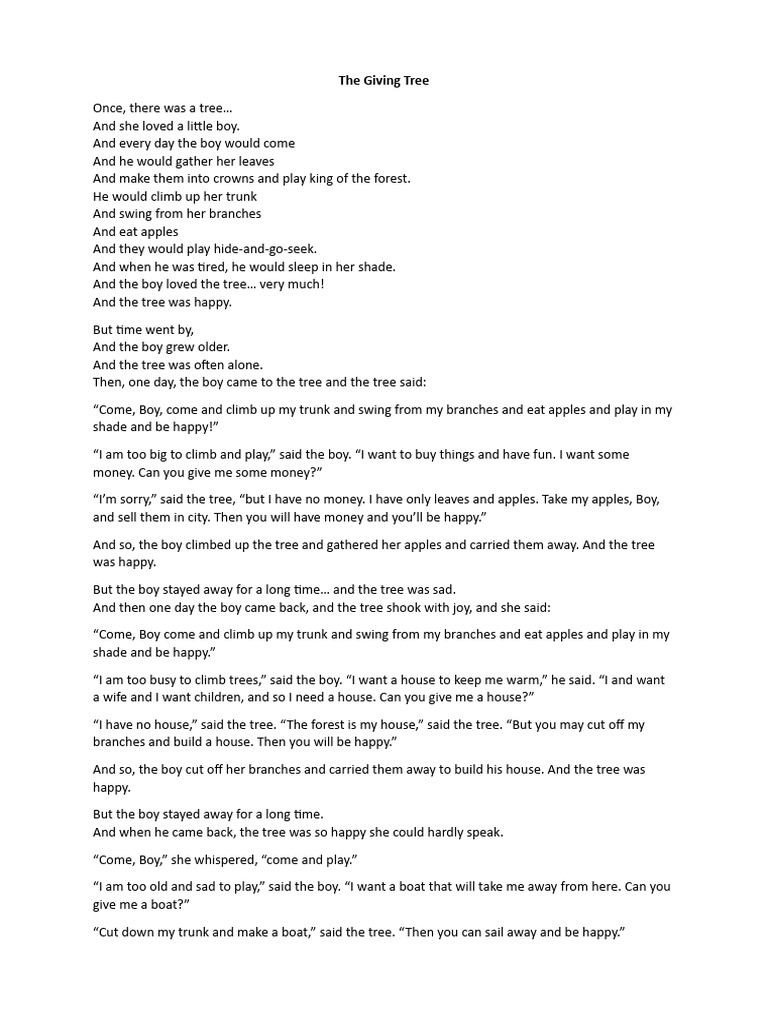 The Giving Tree | PDF