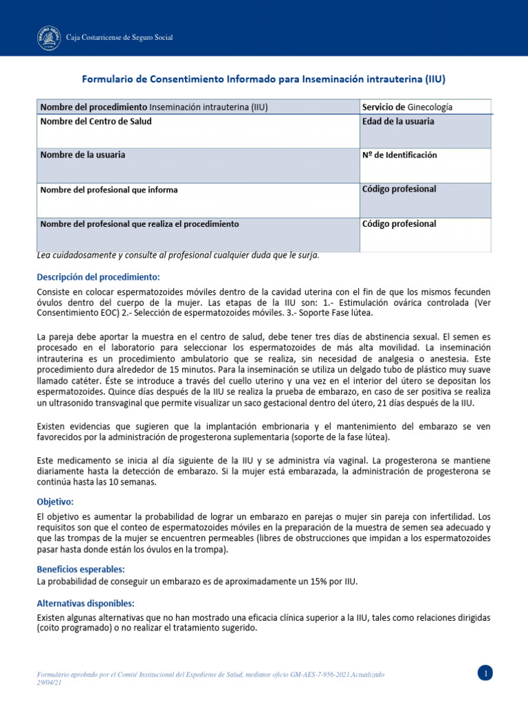 Inseminacion Intrauterina | PDF Inseminacion Intrauterina | PDF