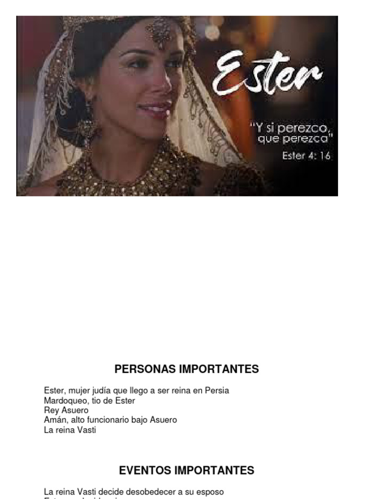 Resumen Vida de Ester | PDF
