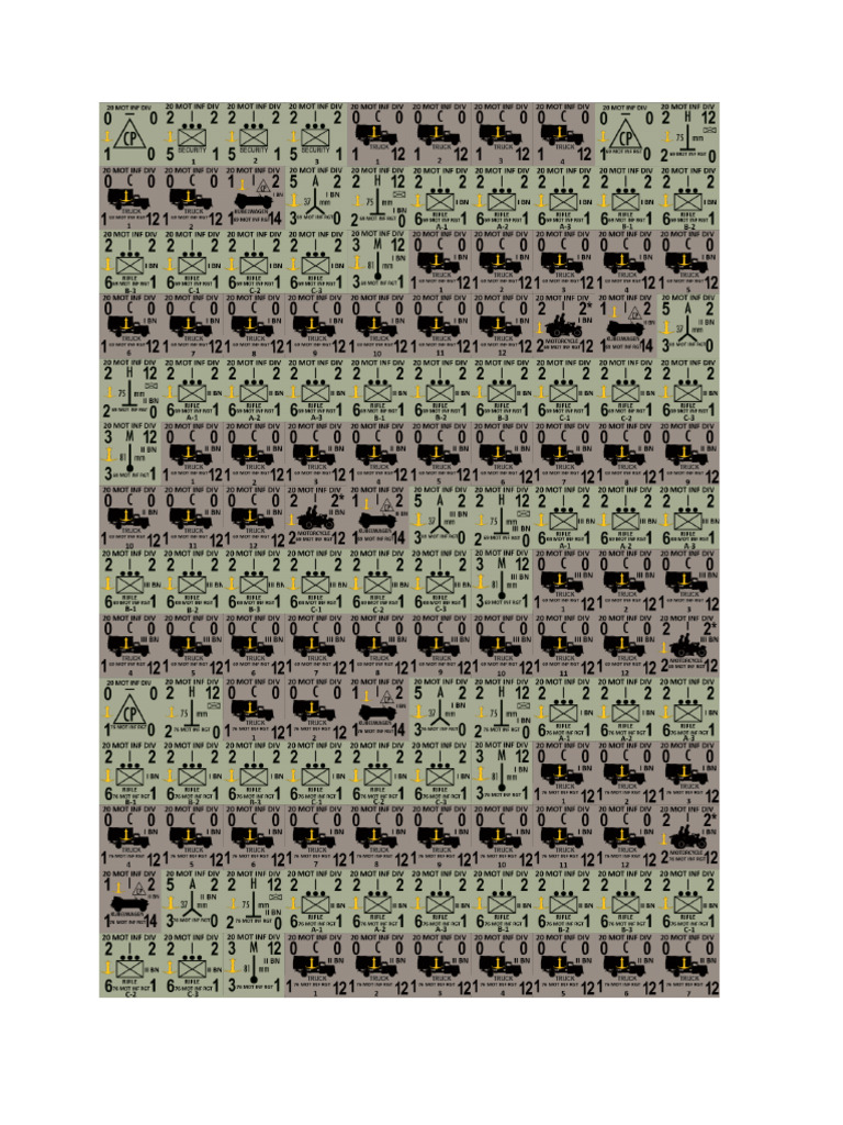 German 20th Motorized Infantry Division September 1 1939 Counter Sheet ...