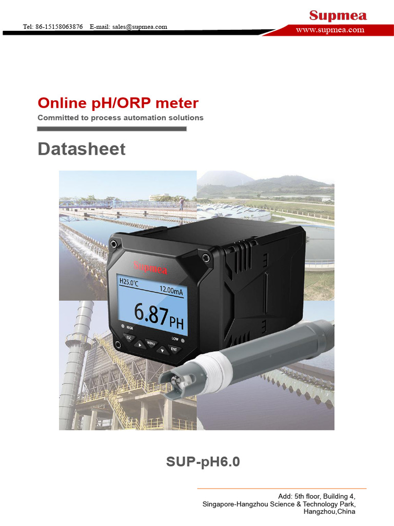 PH Meter Data Sheet | PDF | Ph | Calibration