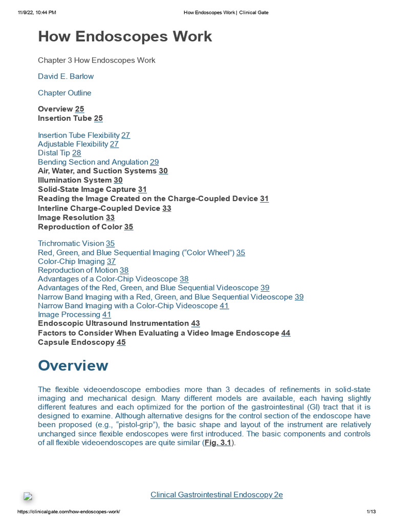 How Endoscopes Work _ Clinical Gate | PDF