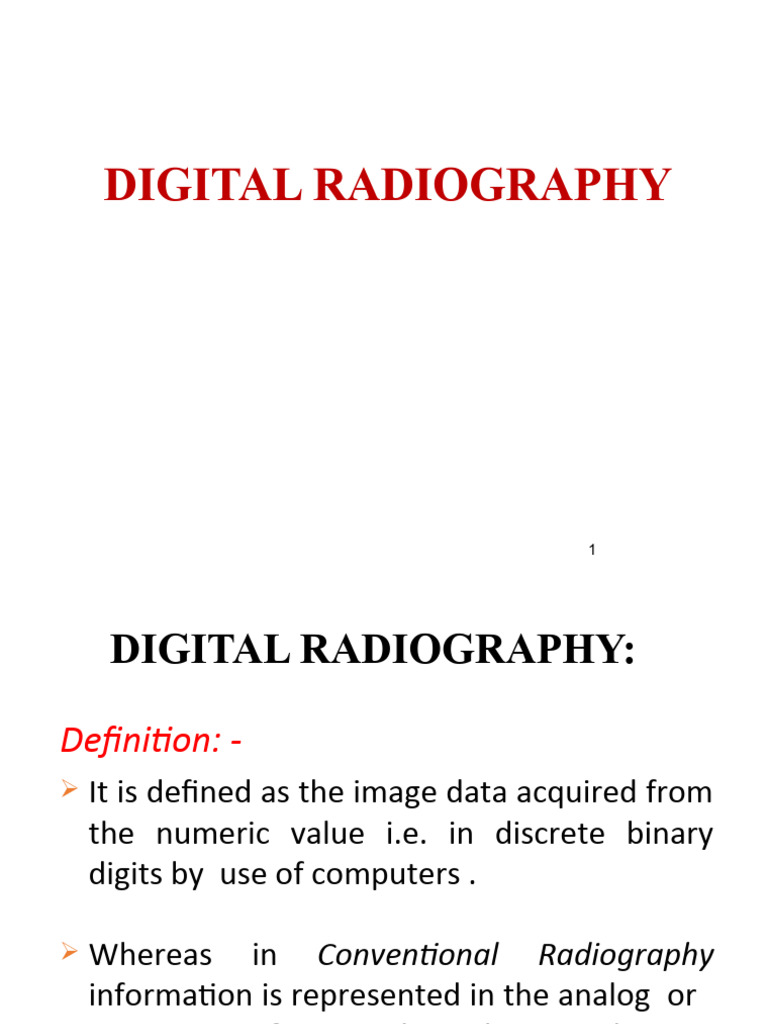 Digital Radiography | PDF
