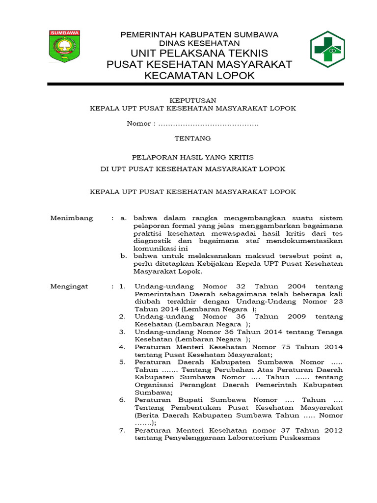 8.1.4 A1 SK Pelaporan Hasil Yang Kritis | PDF