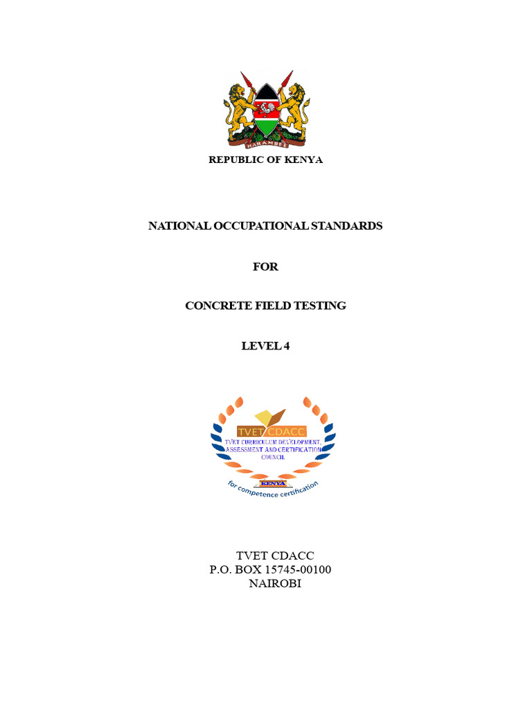 Concrete Field Testing Level 4 Os Nov 2019 Final D Pdf