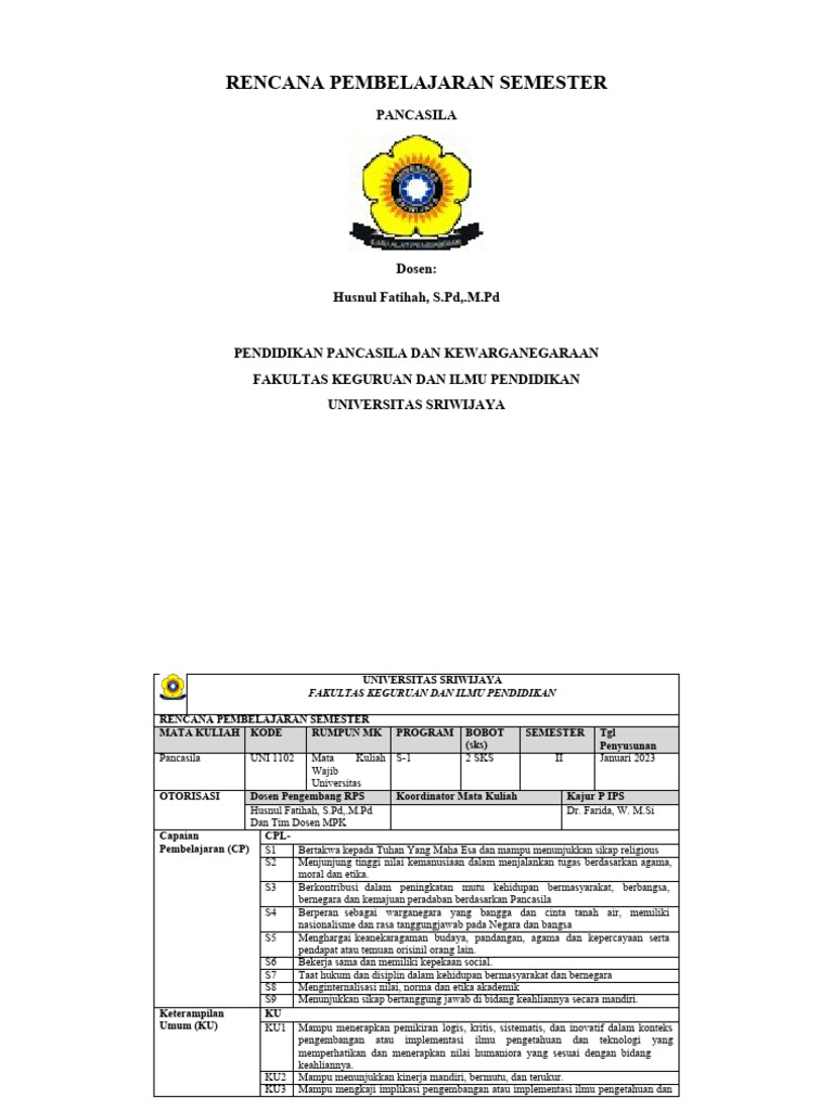 RPS PANCASILA CM N | PDF