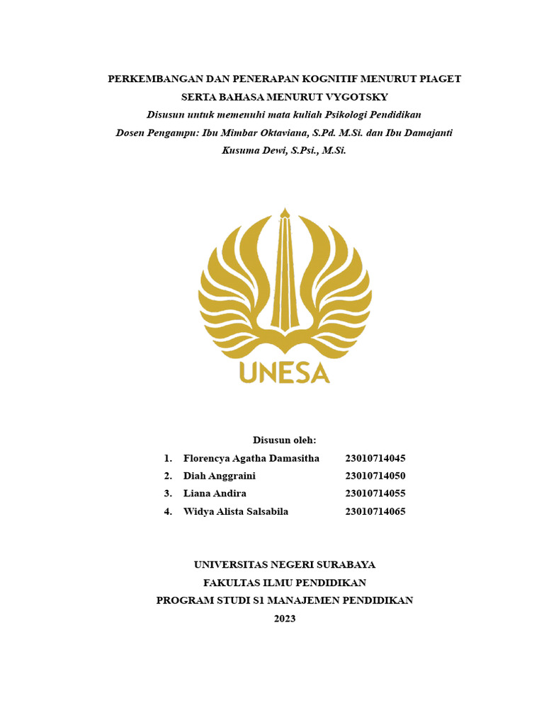 Makalah Perkembangan Kognitif Bahasa Rvs Kel.1 | PDF Makalah Perkembangan Kognitif Bahasa Rvs Kel.1 | PDF