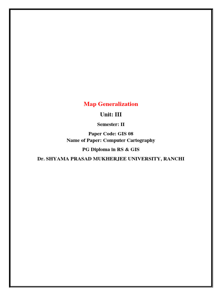 Map Generalisation | PDF | Geographic Information System | Map