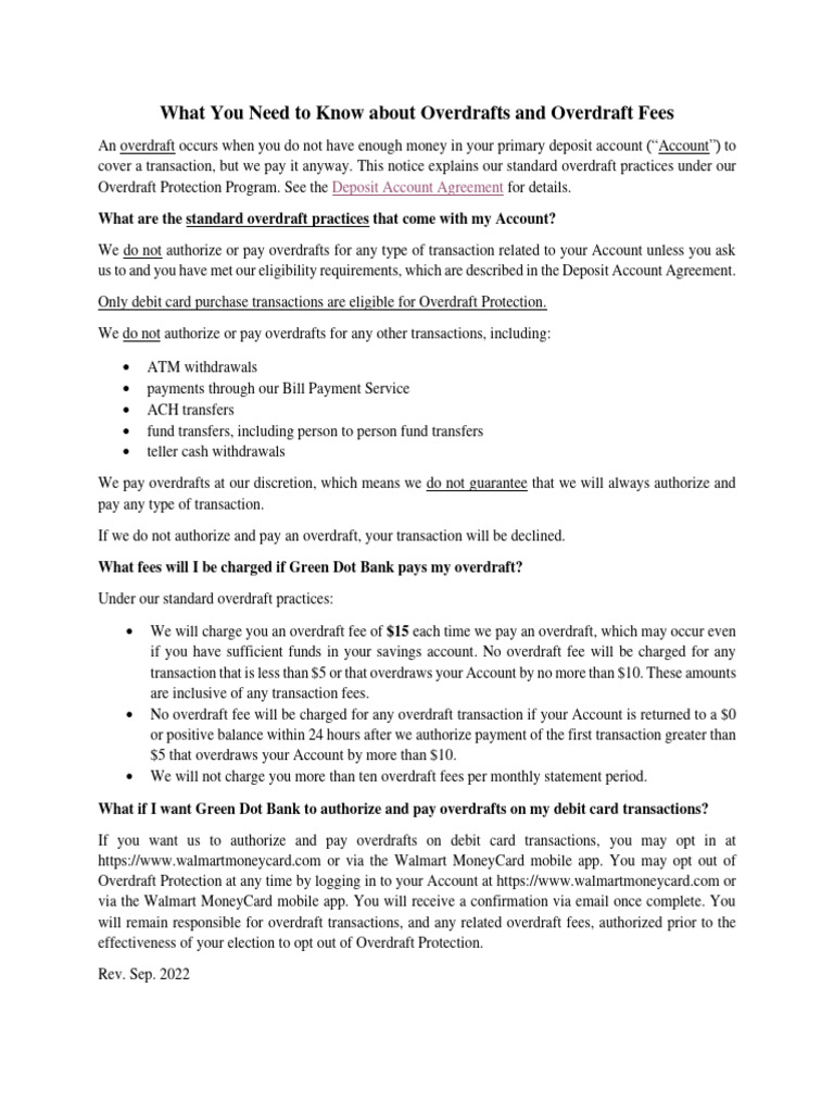 Overdraft Notice | Download Free PDF | Overdraft | Fee Overdraft Notice | Download Free PDF | Overdraft | Fee