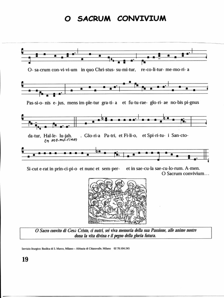 O Sacrum Convivium | PDF