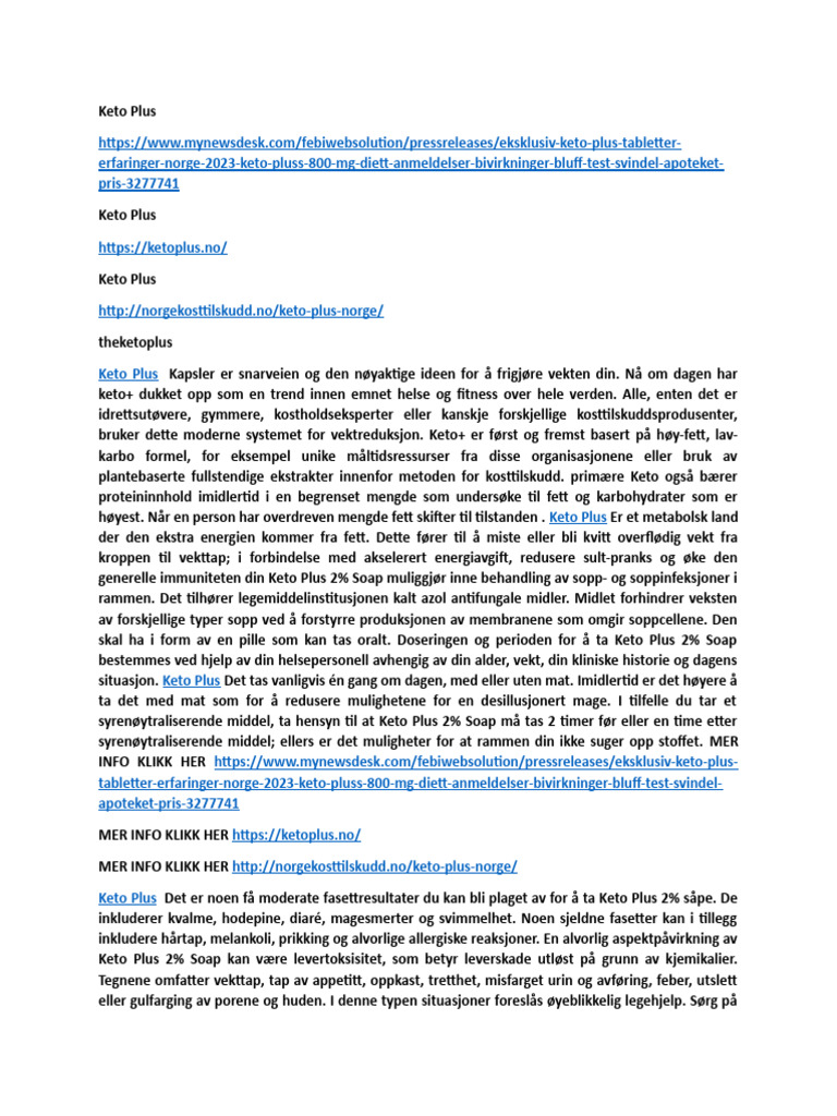 Keto Plus | PDF