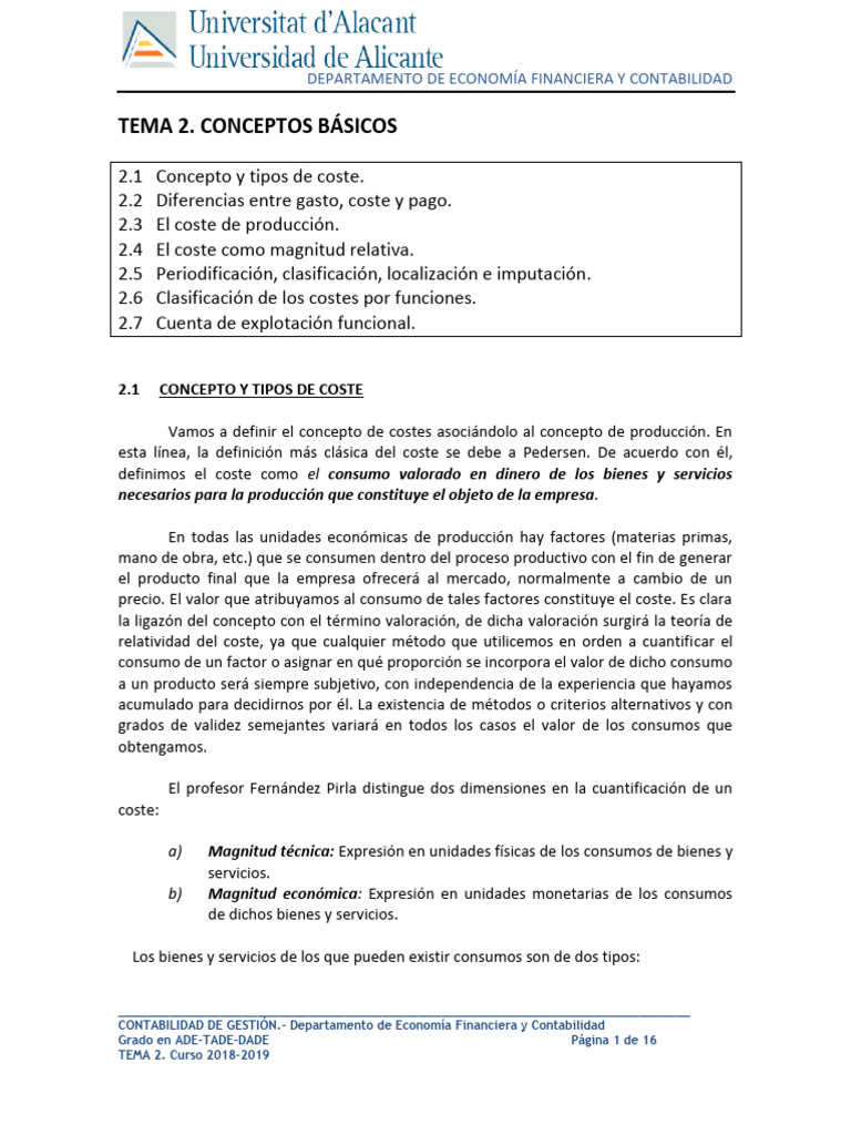 Tema 2 C.gestion (2018-2019) | PDF