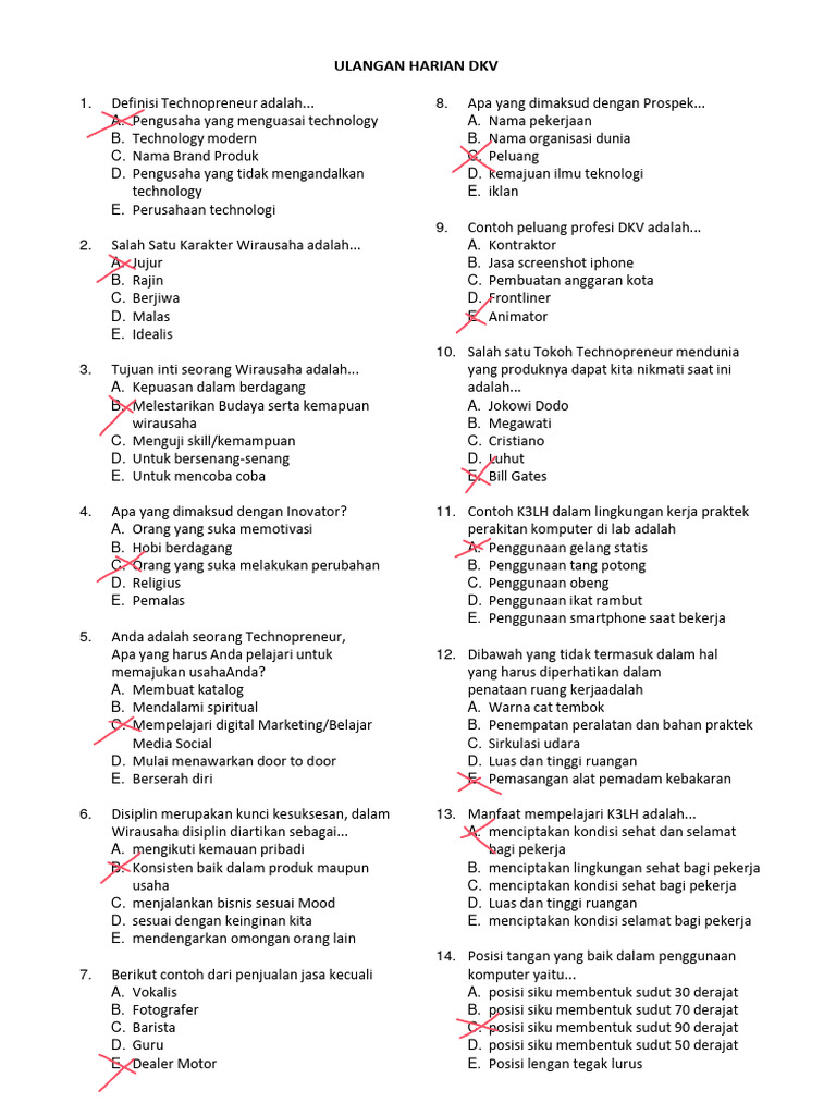 latihan soal DKV | PDF