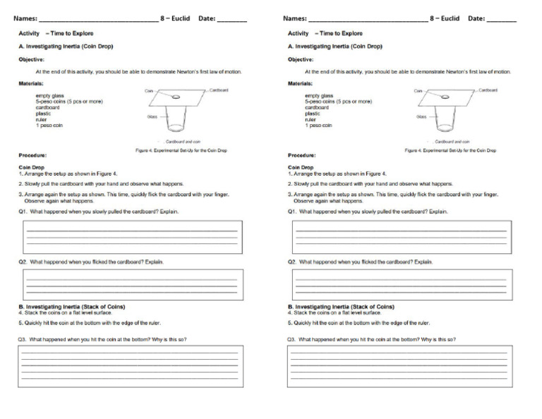 Performance Task 2 - G8 - Law of Inertia | PDF