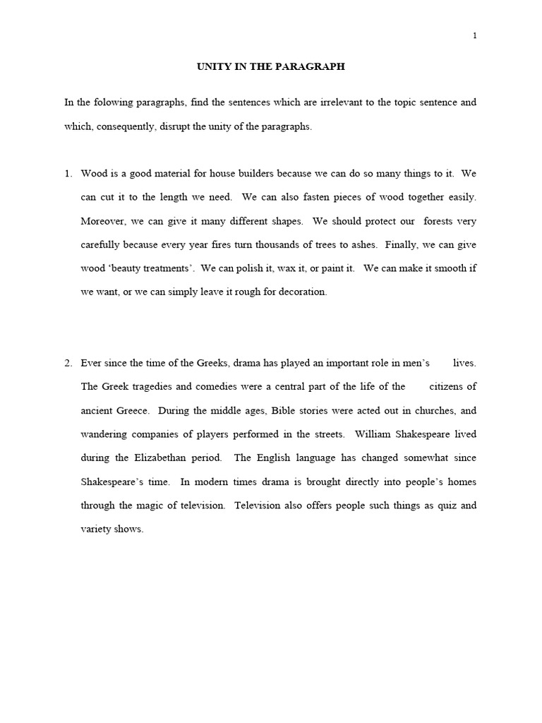 Enhancing Paragraph Unity and Coherence | PDF | Wood | Sea