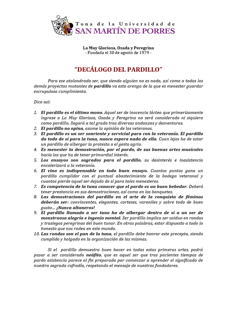 Decalogo Pardillo | PDF