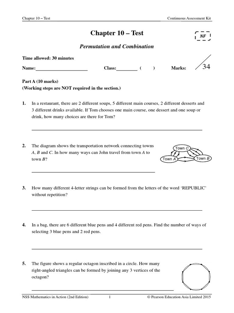Permutation and Combination Test | PDF