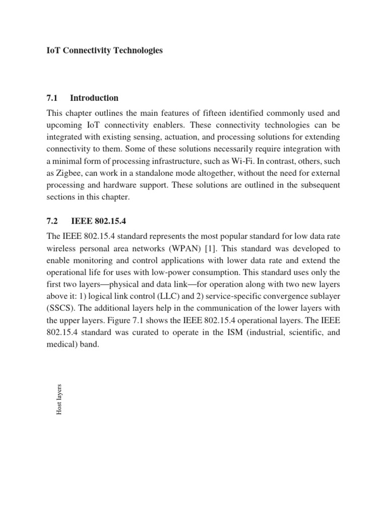 Iot Connectivity Technologies Pdf Electrical Engineering Network Architecture