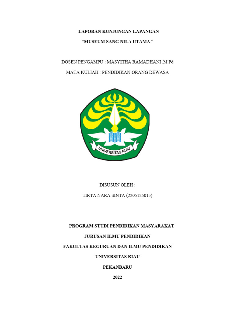 Laporan Kunjungan Lapangan Andragogi | PDF