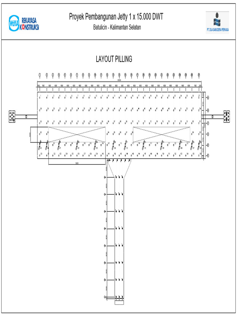 Layout Pilling Jetty 15.000 DWT | PDF