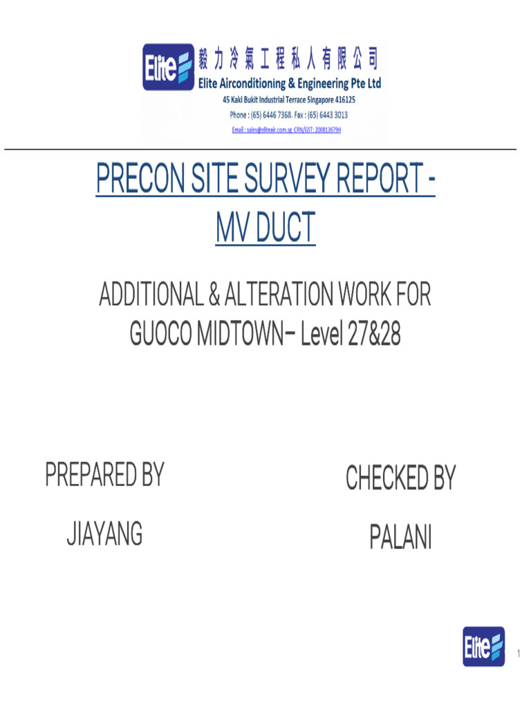 VITOL - PRECON SITE SURVEY REPORT - MV DUCT - 1 (1) (2) | PDF