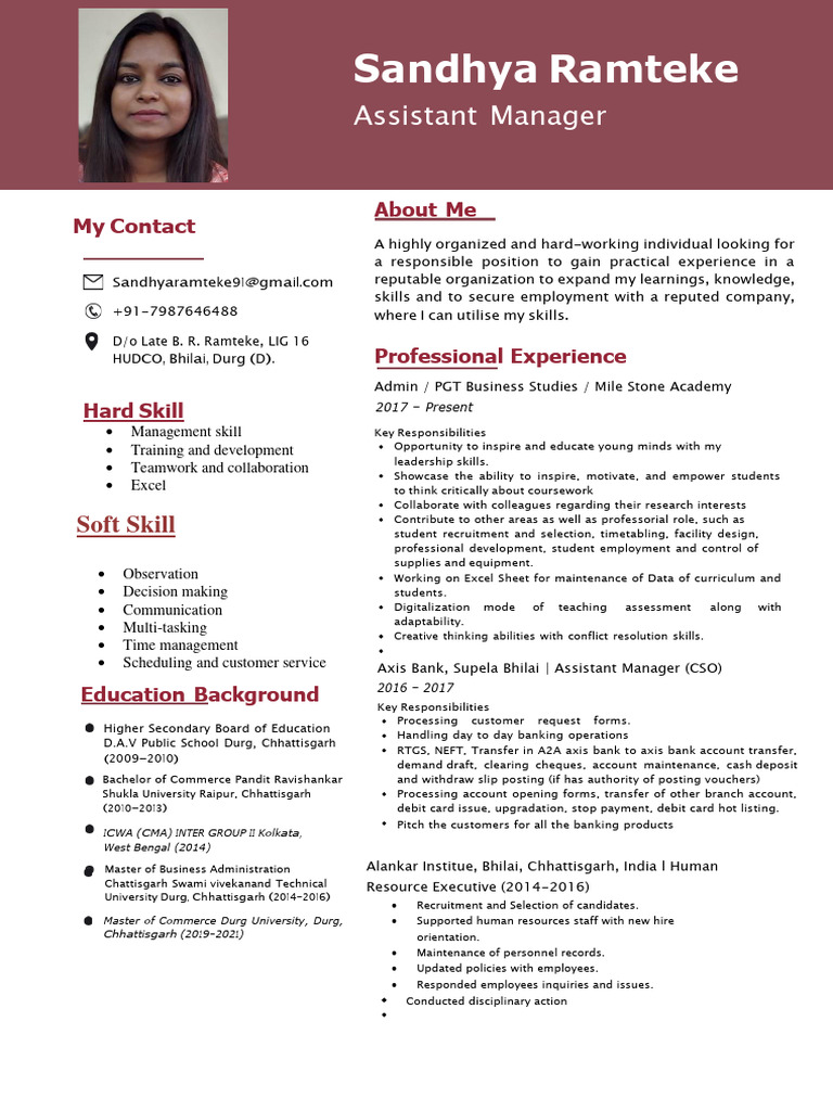 Sandhya CV PDF | PDF
