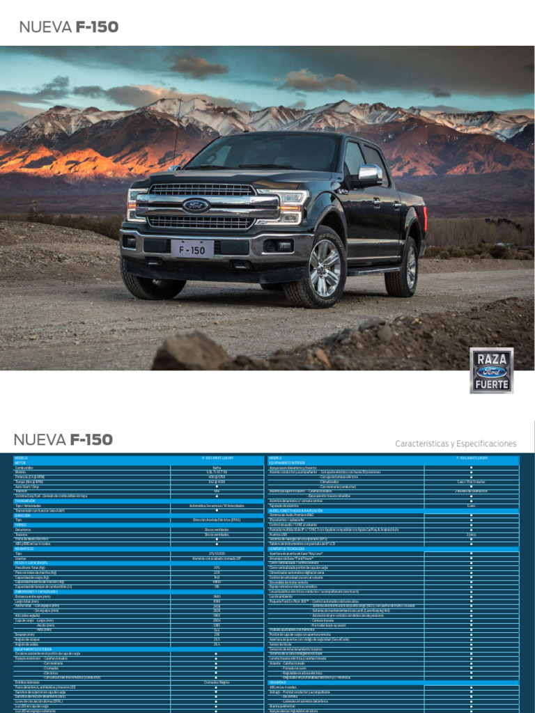 Ficha Técnica Ford F-150 | PDF