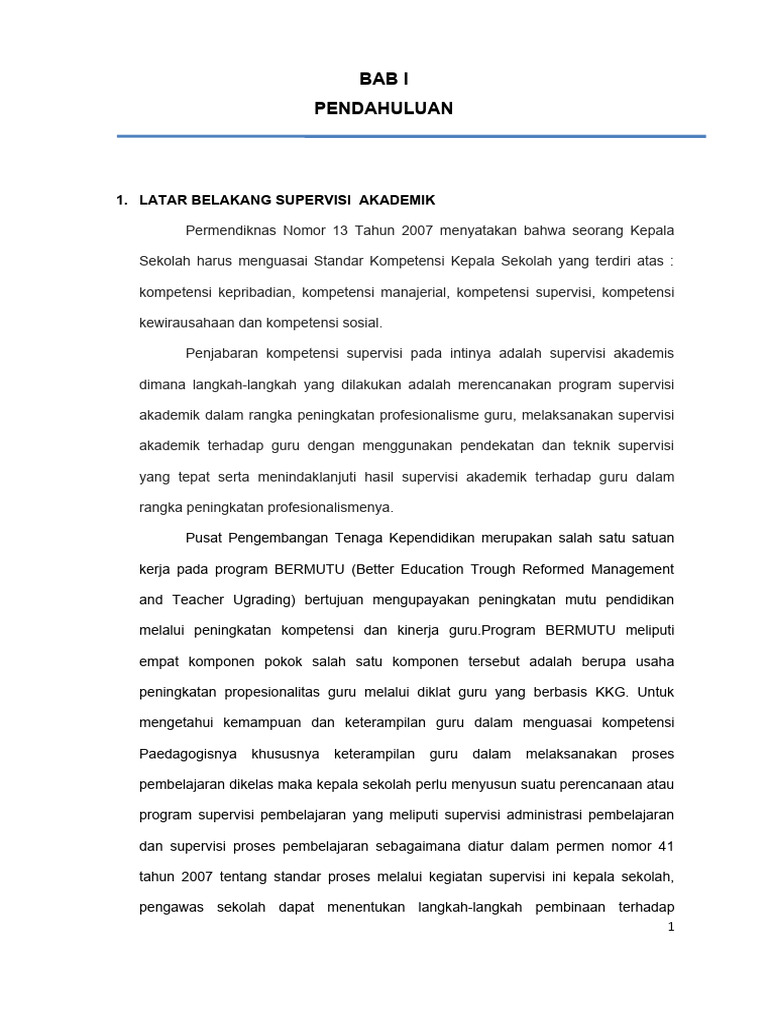 Program Supervisi | PDF