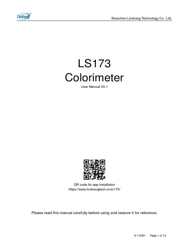 Colorimeter User Guide | PDF