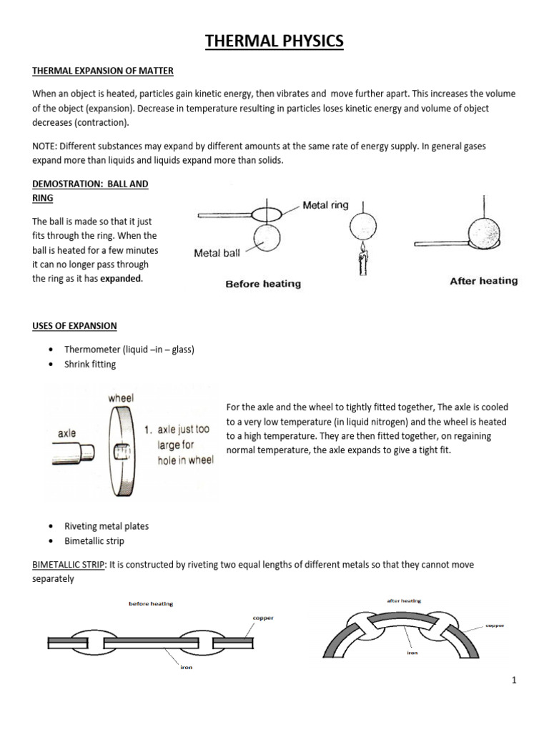 Thermal Physics (Thermal Expansion) | PDF