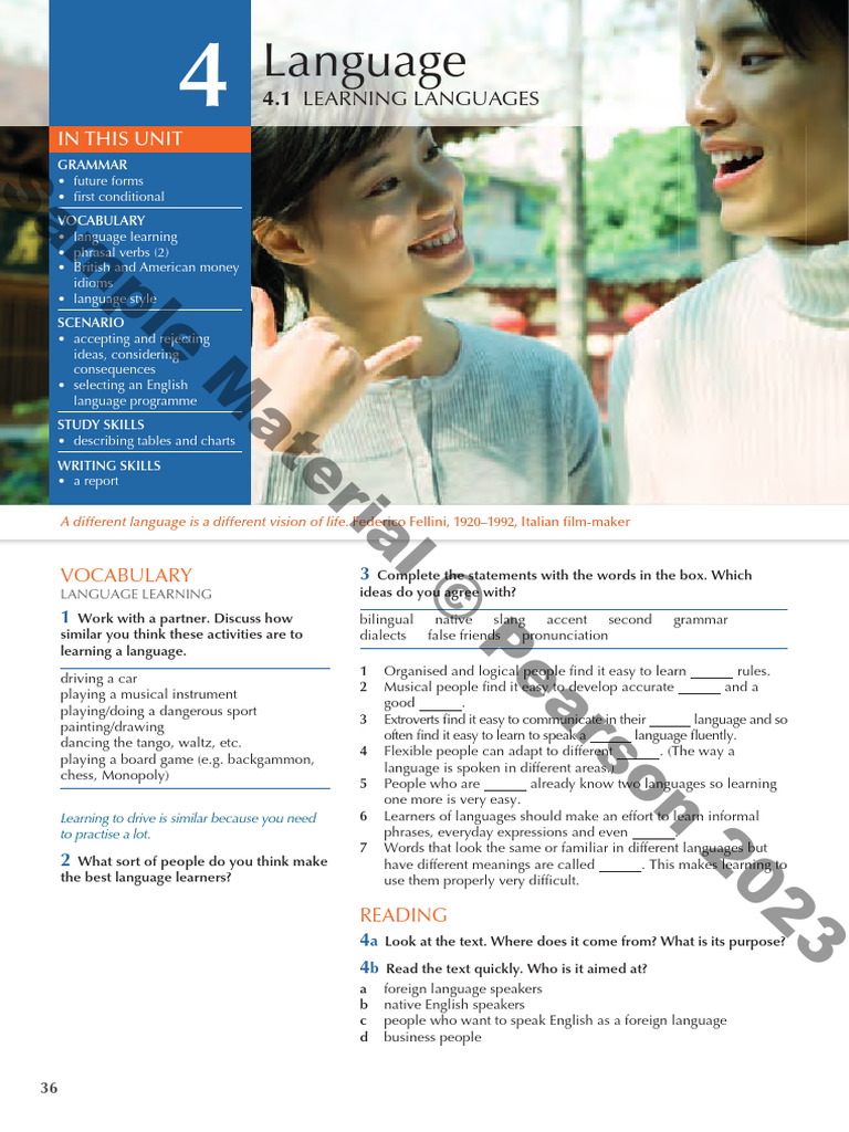 New Language Leader INT U4 - Coursebook | PDF | English Language ...