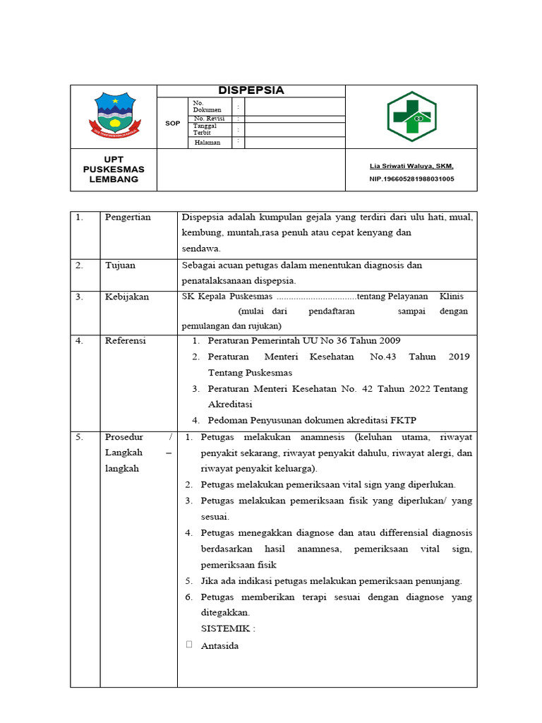 Sop Dispepsia | PDF | Pengembangan Diri | Sains & Matematika