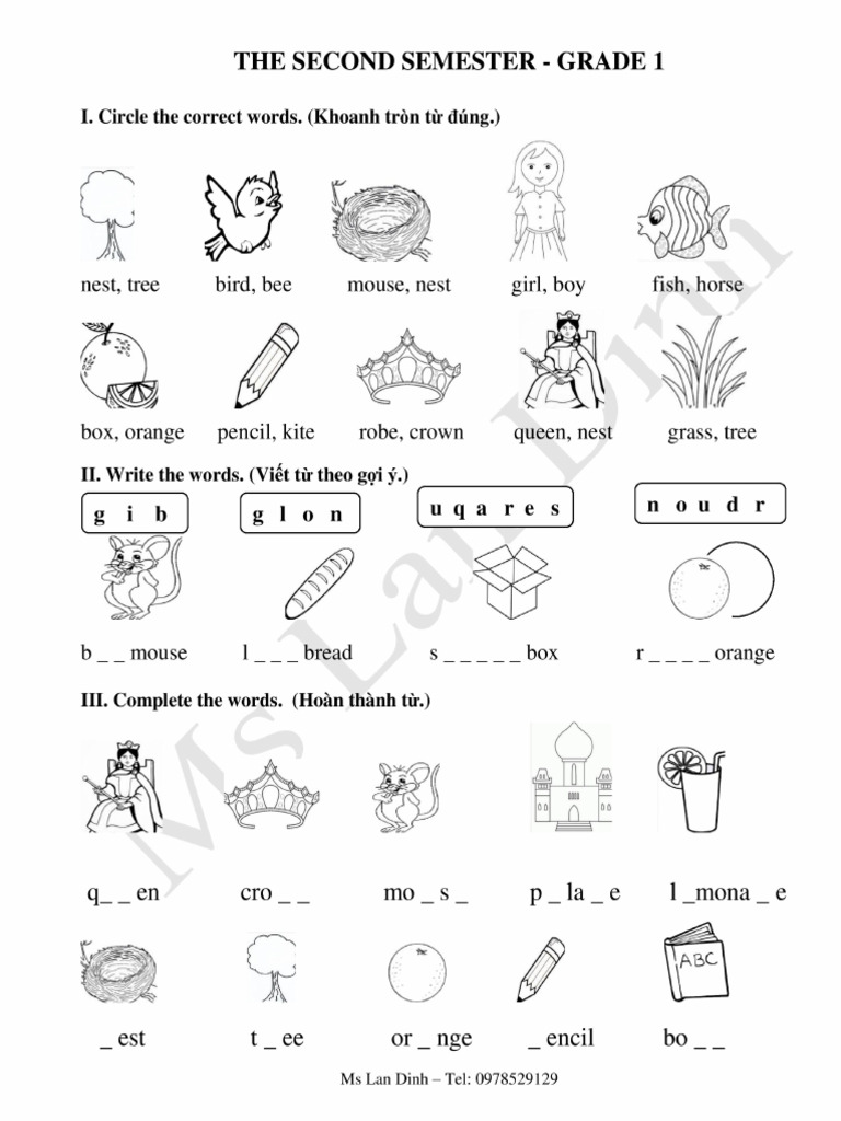 The Second Semester - Grade 1 | PDF