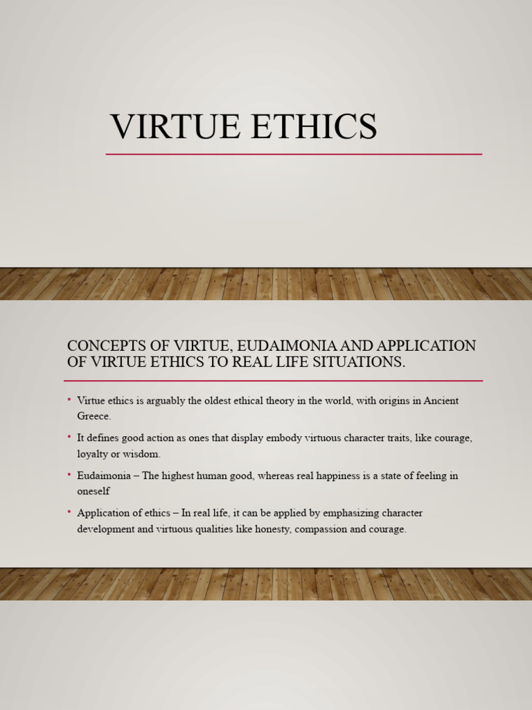 Virtue Ethics | PDF